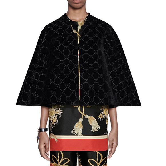 Gucci | Jackets & Coats | Gucci Gg Logo Velvet Cape | Poshmark